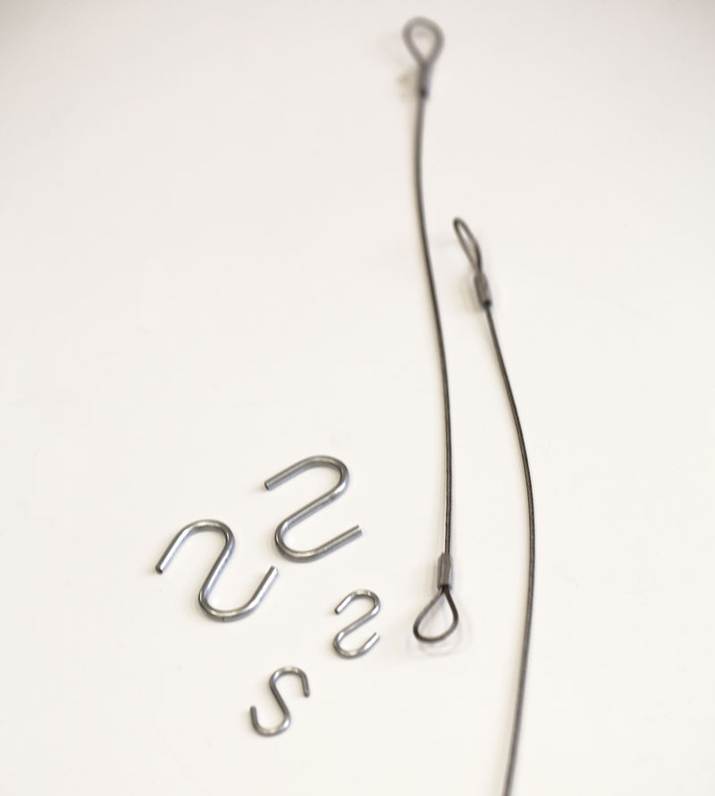 Ceiling Sign Mounting Kit | Hanging Cables and S Hooks