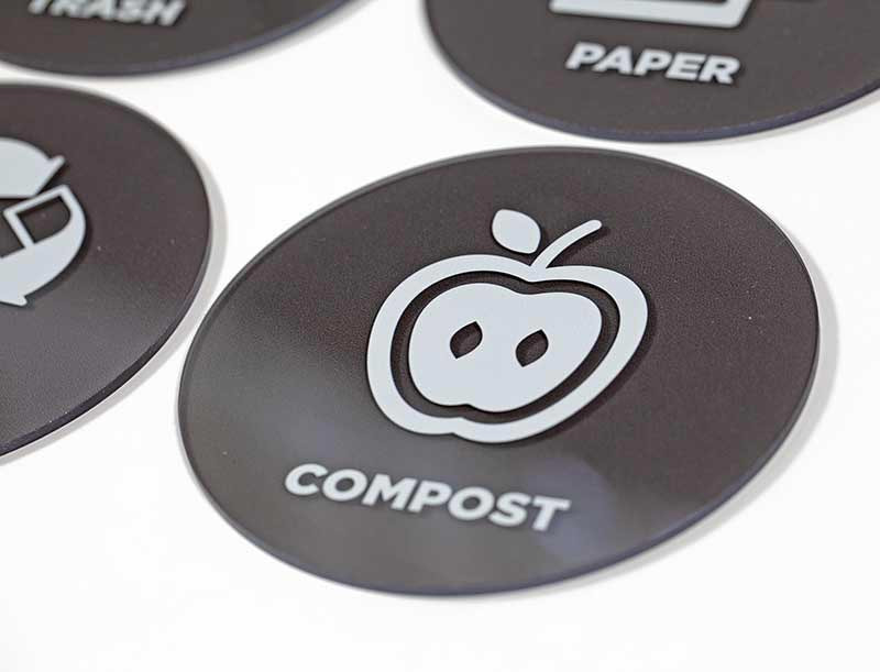 Compost Recycling Signs | Paper Recycle Trash Signs