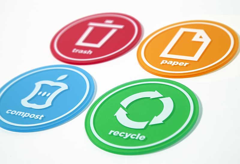 Trash, Recycling & Compost Signs - Office Sign Company