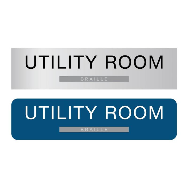 Premium ADA Utility Room Signs | Braille Utility Room Sign