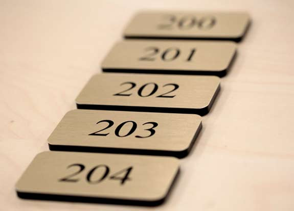 Premium Office Signs | Brushed Metal Door Signs | Corporate Office Signs