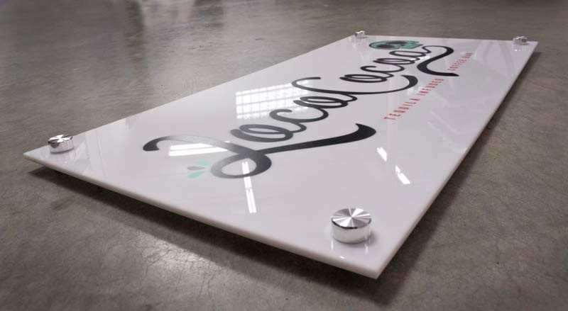 Custom Printed Sign with Stand Offs | Custom Logo Office Signs