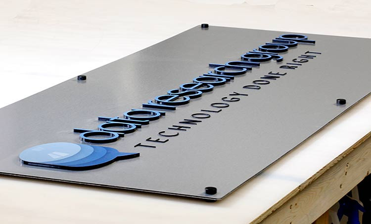 Wall Sign with Stand Offs