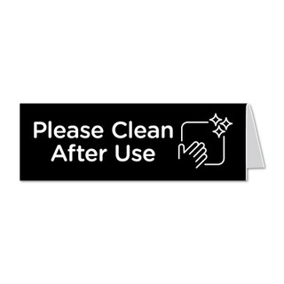 Please Clean After Use Sign