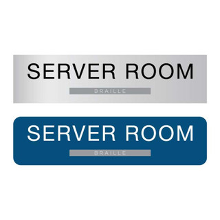 Premium ADA Server Room Signs | Braille Server Room Sign