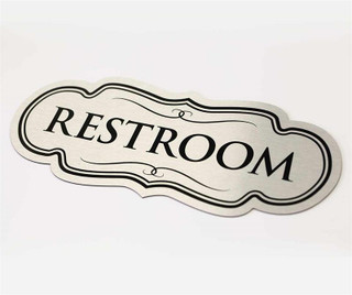 Metal Restroom and Bathroom Signs