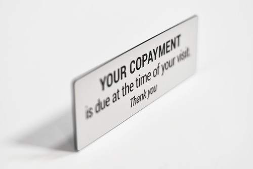 Copay Insurance Signs | Copayment Office Signs