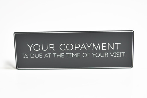 Copay Insurance Signs | Copayment Office Signs