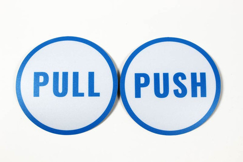Push Pull Decal Sticker Sets | Durable Push Pull Decals