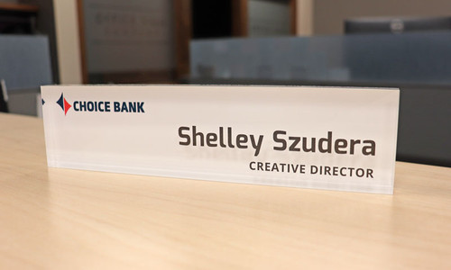 Fun Reception Desk Signs | Colorful Employee Desk Signs