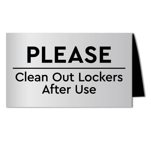 Please Clean Lockers Signs - Office Signs Made in the USA
