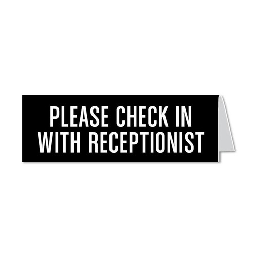 Please Check In Signs | Receptionist Signs