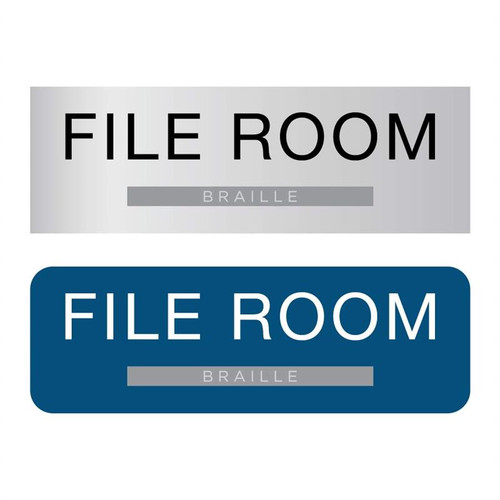 Premium ADA File Room Signs | Braille File Room Sign