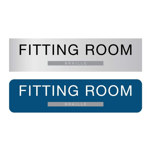 Premium ADA Fitting Room Signs | Braille Fitting Room Sign