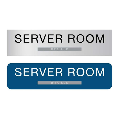 Premium ADA Server Room Signs | Braille Server Room Sign