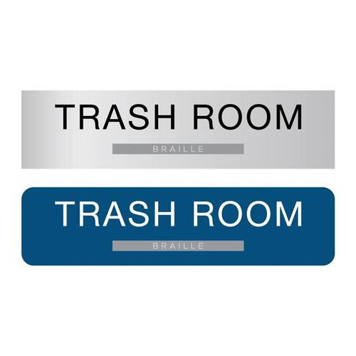 Premium ADA Trash Room Signs | Braille Trash Room Sign