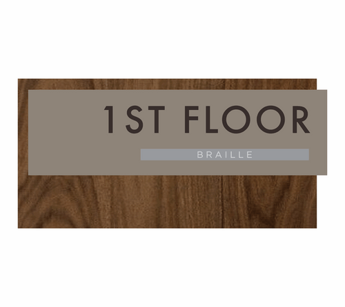 Premium Wood Office Signs | ADA Braille Office Sign