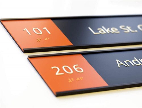 Replaceable Office Name Plates with Braille
