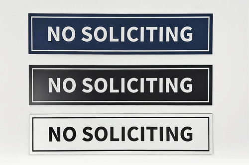 No Soliciting Signs | Engraved Office Signs