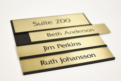 Interchangeable Name Plate Signs | Changeable Office Signage