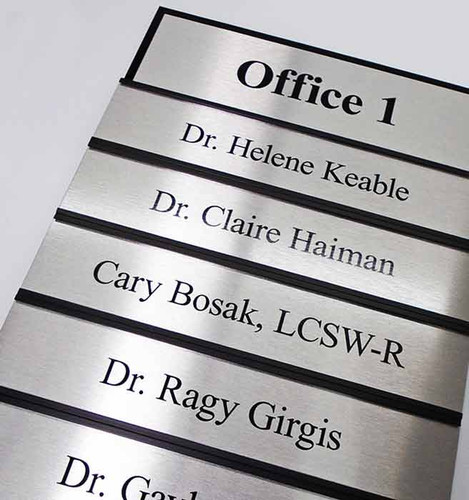 Interchangeable Name Plate Signs | Changeable Office Signage
