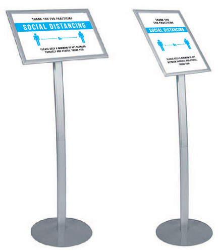 Metal Floor Sign | Interchangeable Floor Stand