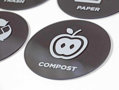 Compost Recycling Signs | Paper Recycle Trash Signs
