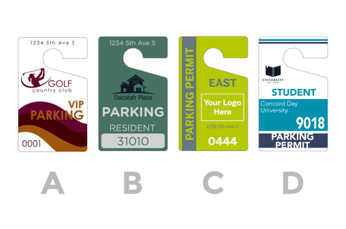 Custom Hanging Parking Permits | Personalized Hanging Parking Tags