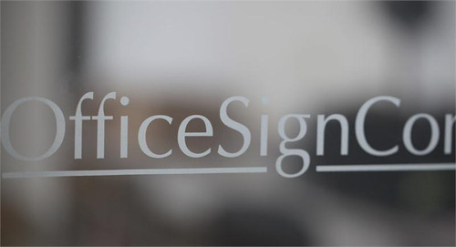 Office Window Vinyl | Names on Windows | Frosted Glass Employee Names