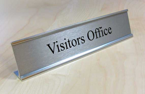 Metal Desk Sign | Executive Desk Sign | CEO Desk Nameplate