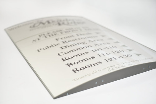 Curved Directory Sign with Full Color Insert | Interchangeable Office ...