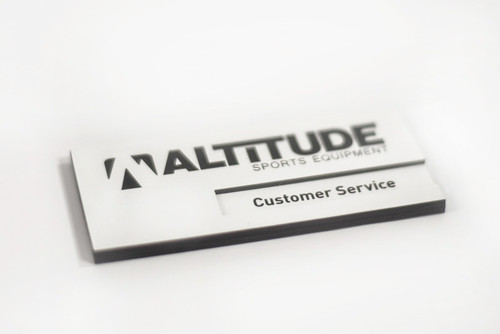 Engraved Name Tag with Removable Insert | Interchangeable Name Badge