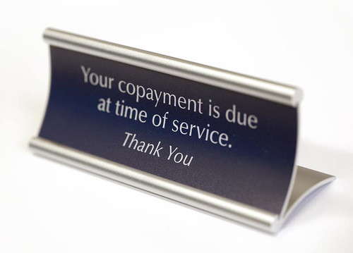 Concave Desk Sign Inserts | Interchangeable Modular Sign Systems