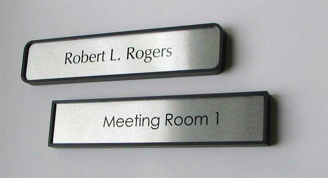 Office Door Name Plates | Metal Office Signage