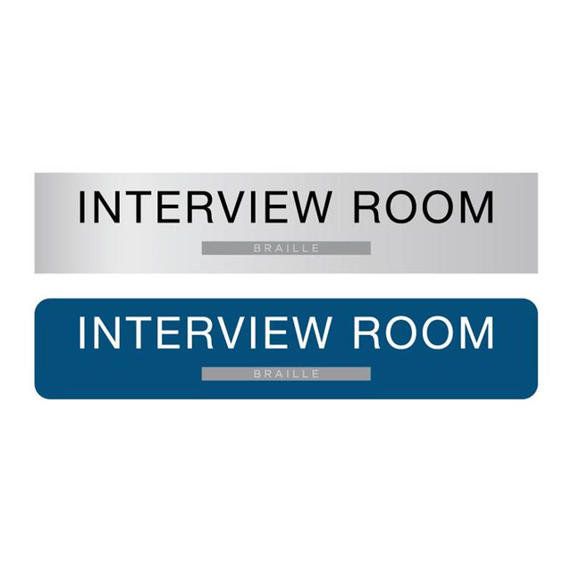 Premium ADA Interview Room Signs | Braille Interview Room Sign
