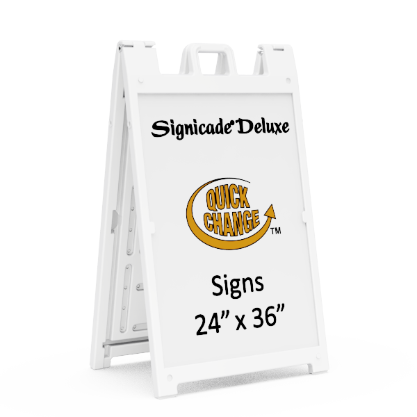 Plastic A Frame Sidewalk Sign - Holds two 24" x 36" signs