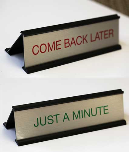 Custom Desk, Table Top & Countertop Signs | Office Sign Company