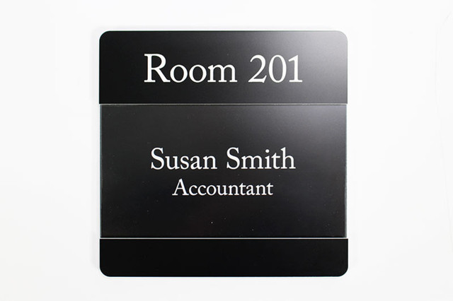 Engraved Insert Sign | Engraved Sign with Removable Name Plate