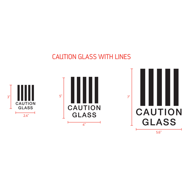 Glass Decals | Clear Glass Warning Decals