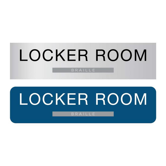 Premium ADA Locker Room Signs | Braille Locker Room Sign
