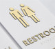 Premium Gold ADA Restroom Signs | Braille Bathroom Sign