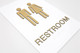 Premium Gold ADA Restroom Signs | Braille Bathroom Sign