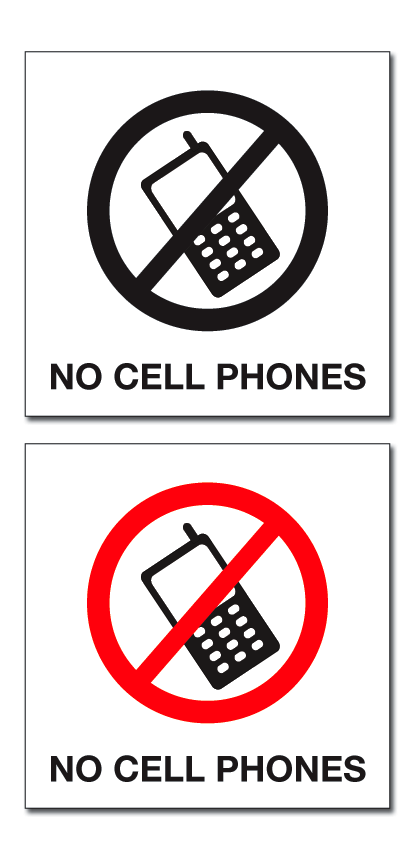No Cell Phone Signs for Office & Hospital