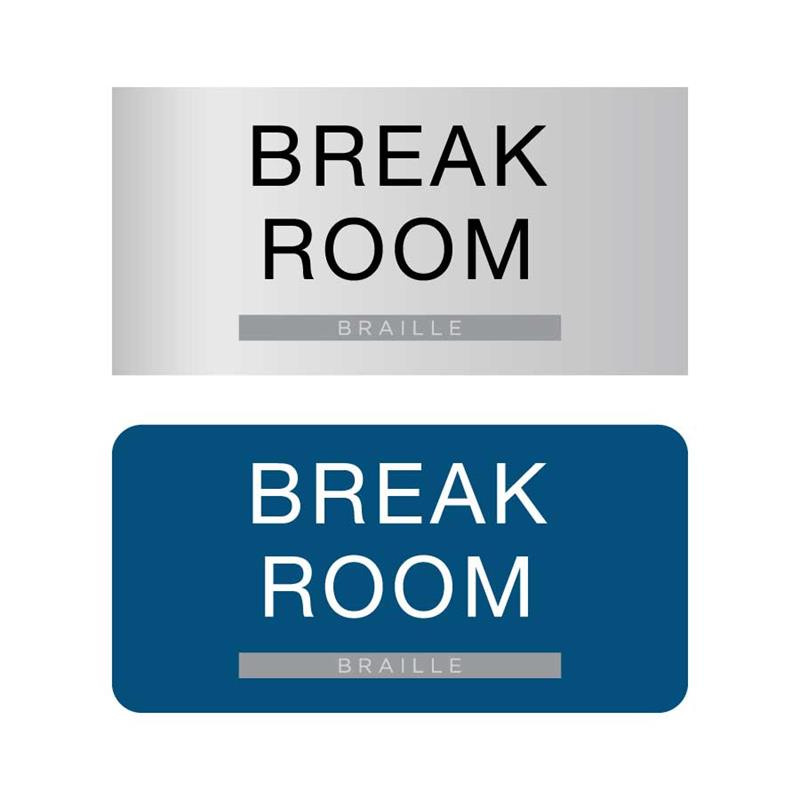 Premium ADA Break Room Signs | Braille Breakroom Sign