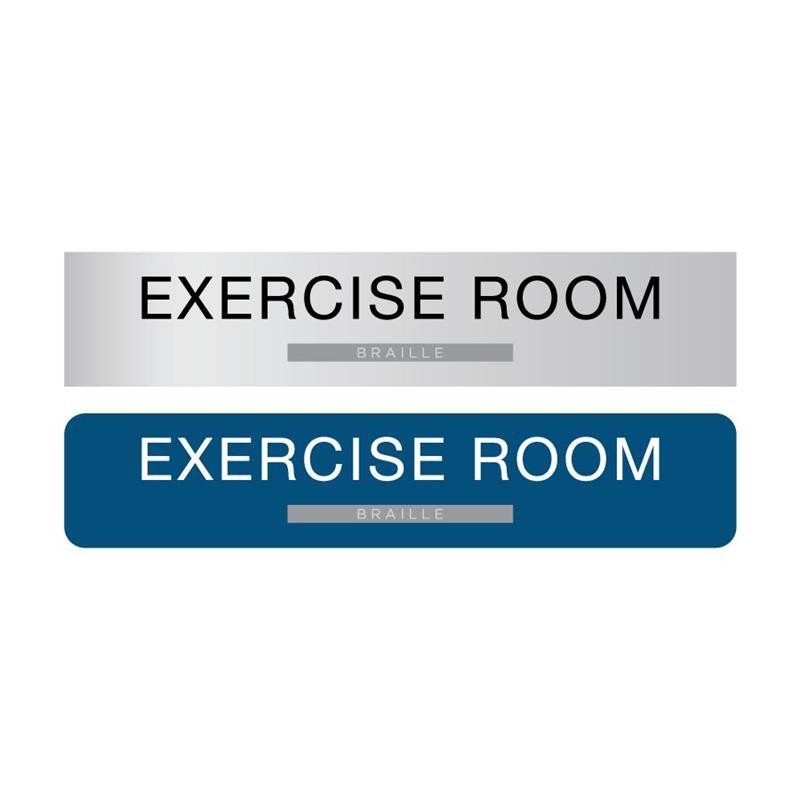 Premium ADA Exercise Room Signs | Braille Exercise Sign