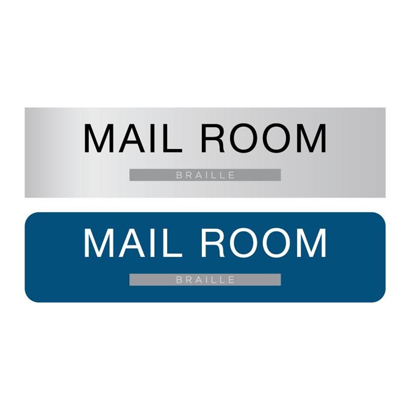 Premium ADA Mail Room Signs | Braille Mail Room Sign