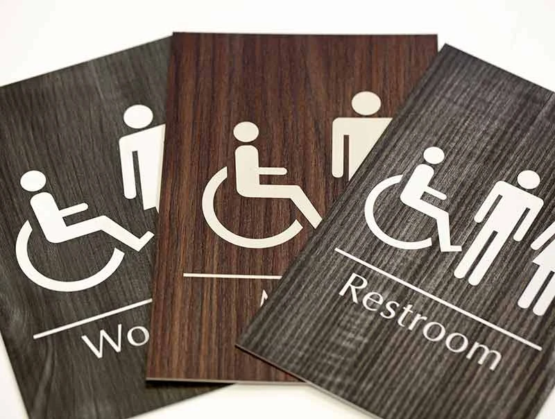 Hallway Restroom Signs for Office | Restaurant
