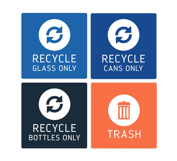 Trash, Recycling & Compost Signs - Office Sign Company