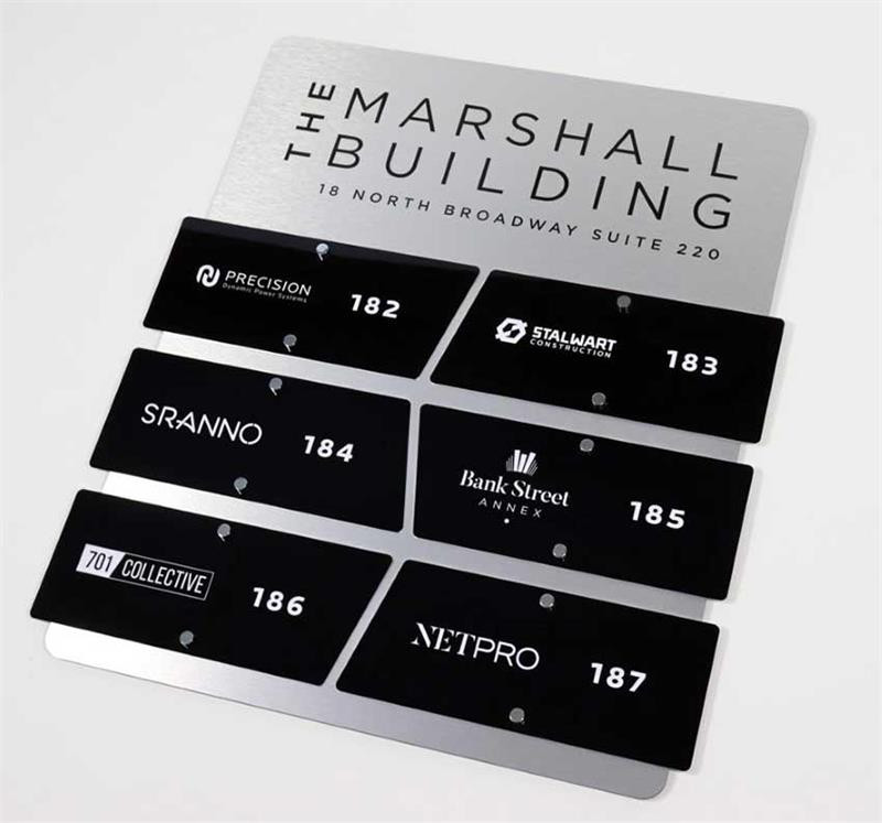 Frosted Directory Panels | Replacement Panels