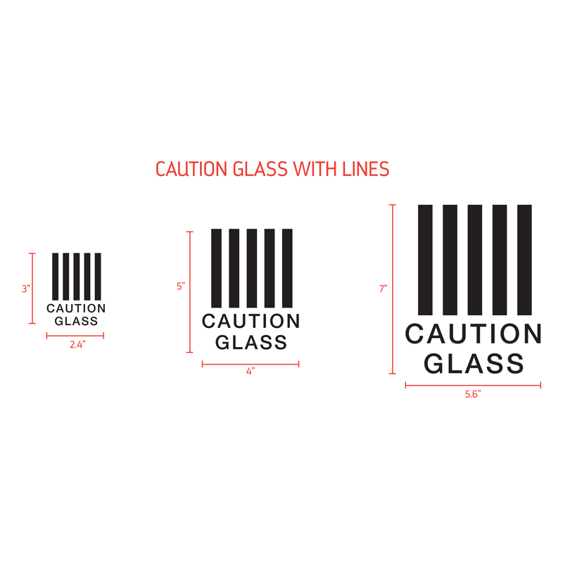 Glass Decals | Clear Glass Warning Decals